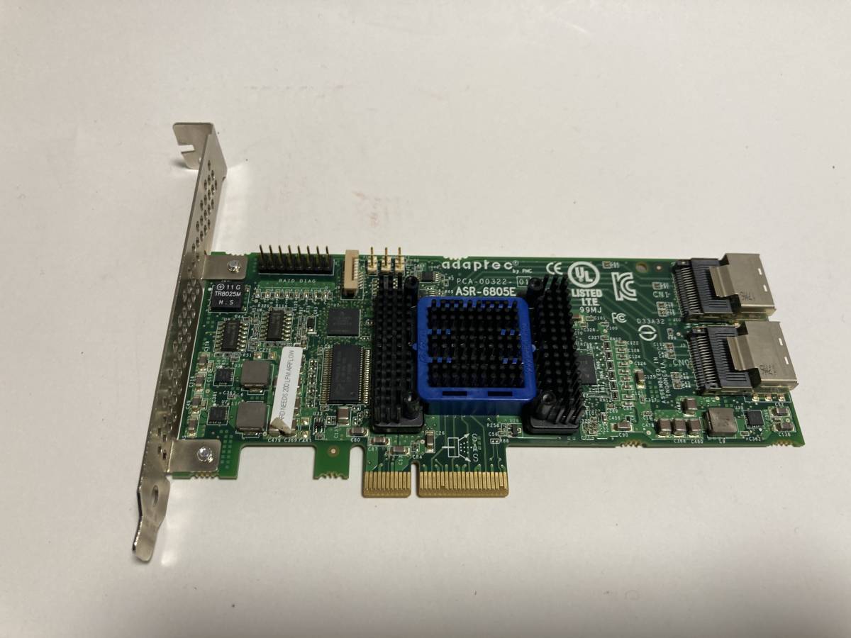 【やや傷や汚れあり】Adaptec社(現Microsemi)製 RAIDカード ASR-6805E 接続ケーブル付きの落札情報詳細 ...