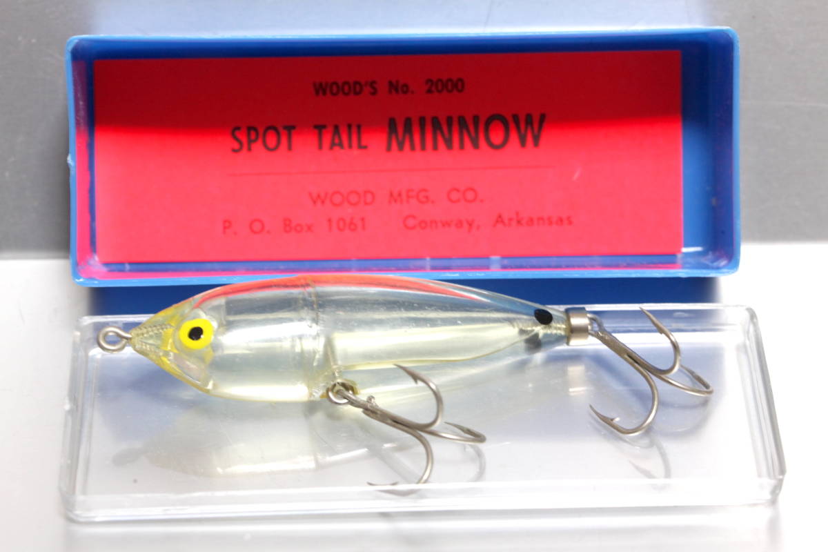 【未使用】NIB Woods Mfg.Co. Spot Tail Minnow ウッズ スポットテール ミノー ② ホッパーストッパー ヘル ...