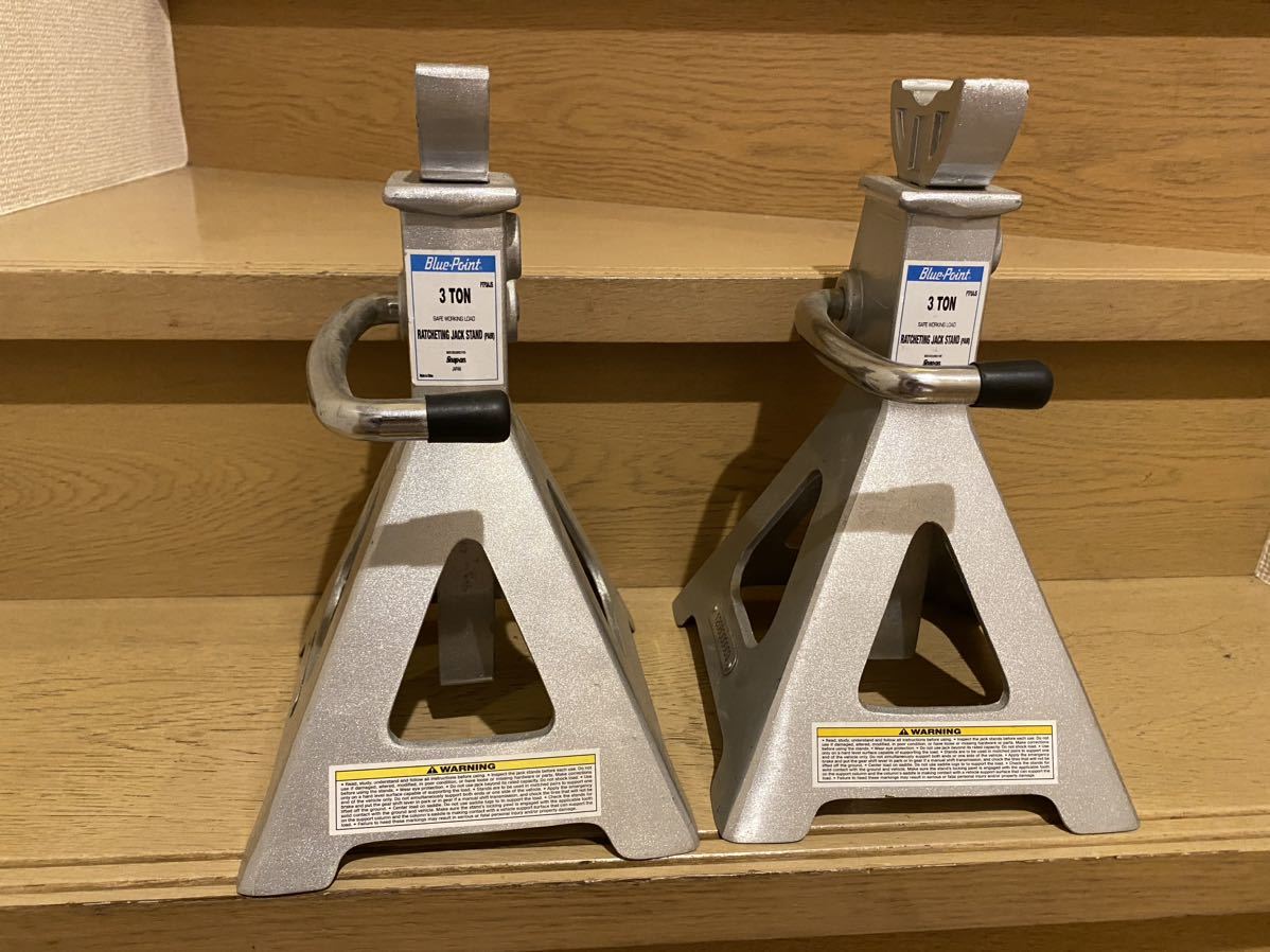 【目立った傷や汚れなし】【美品】スナップオン Blue-Point アルミ ジャッキ スタンド 3t ( インパクト ドライバー snap ...