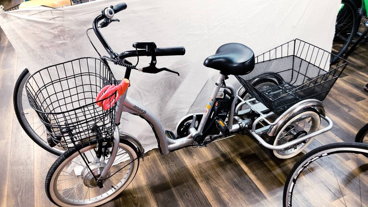 【未使用に近い】 愛知発 実売￥106000 超美品 eisan bike 三輪 電動 アシスト 自転車 CES-2019R3 動作品 ...