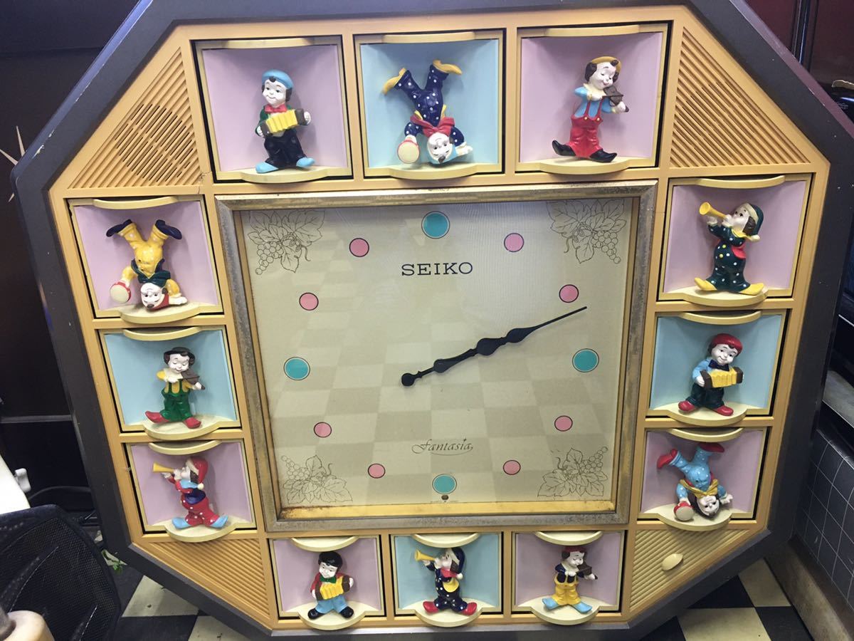 【傷や汚れあり】 送料無料 SEIKO セイコー FANTASIA ファンタジア からくり時計 RE549G ハイファイ音源 Hi-Fi 掛 ...