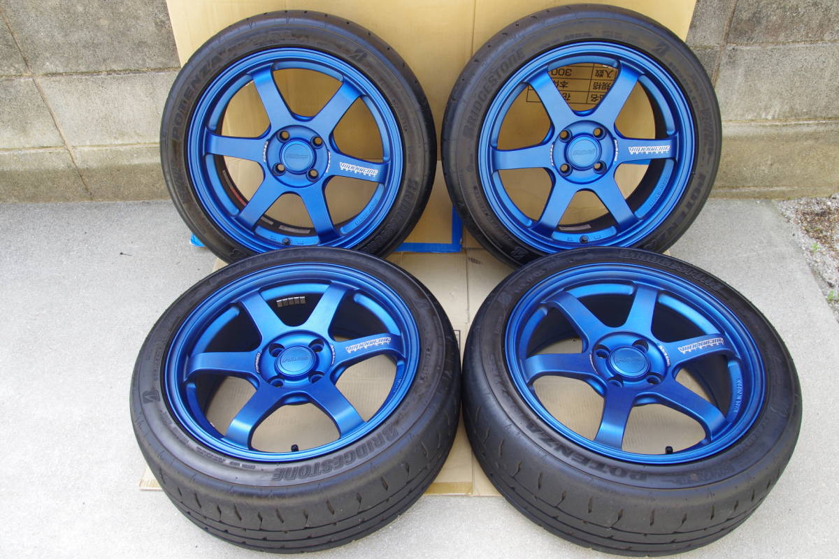 【目立った傷や汚れなし】RAYS VOLKRACING TE37sonic 16インチ 7J 35 PCD100 4P FACE-3 ハブ径 ...