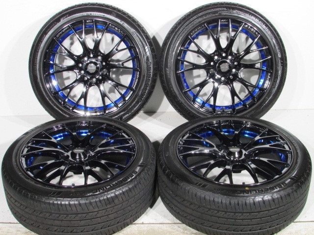 【傷や汚れあり】☆WEDS SPORT SA-20R ウェッズスポーツ 225/45R17 114.3-5H/17-7.5J/+45 SEIBERLING オーリス.レヴォーグ.ノア ...