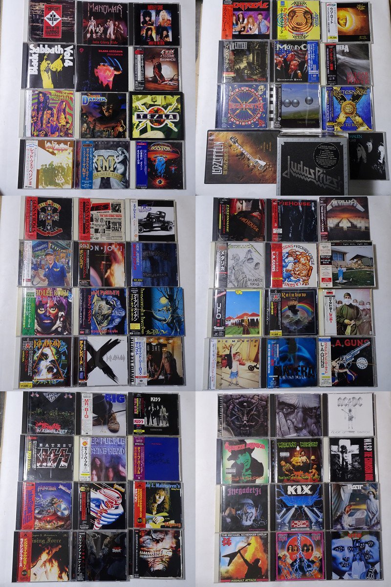 【やや傷や汚れあり】Q09344【大量!帯付,輸入,DVD含!】HR/HM ハードロック,ヘヴィーメタル CD枚850枚以上10箱セット/LED ZEPPELIN,KISS,DEEP ...