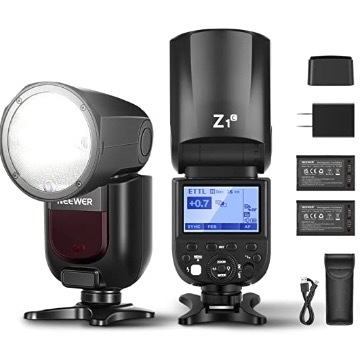 【未使用】NEEWER Z1-C ストロボ（for Canon RF＆EFマウント一眼カメラ用)TTL Godox V1ラウンドヘッドに互換性 ...