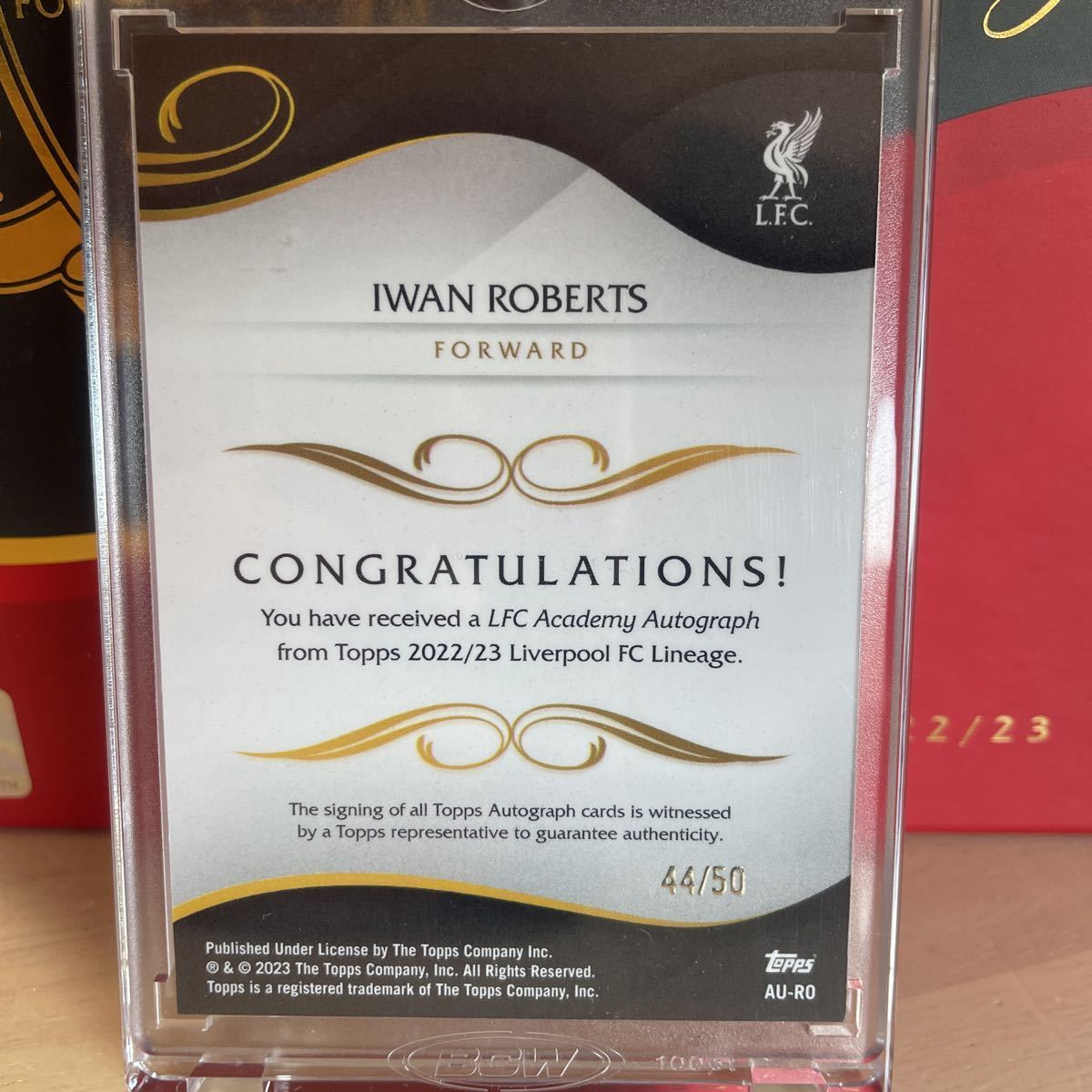 【目立った傷や汚れなし】2022-23 Topps Liverpool Lineage Autograph Green Parallel ...