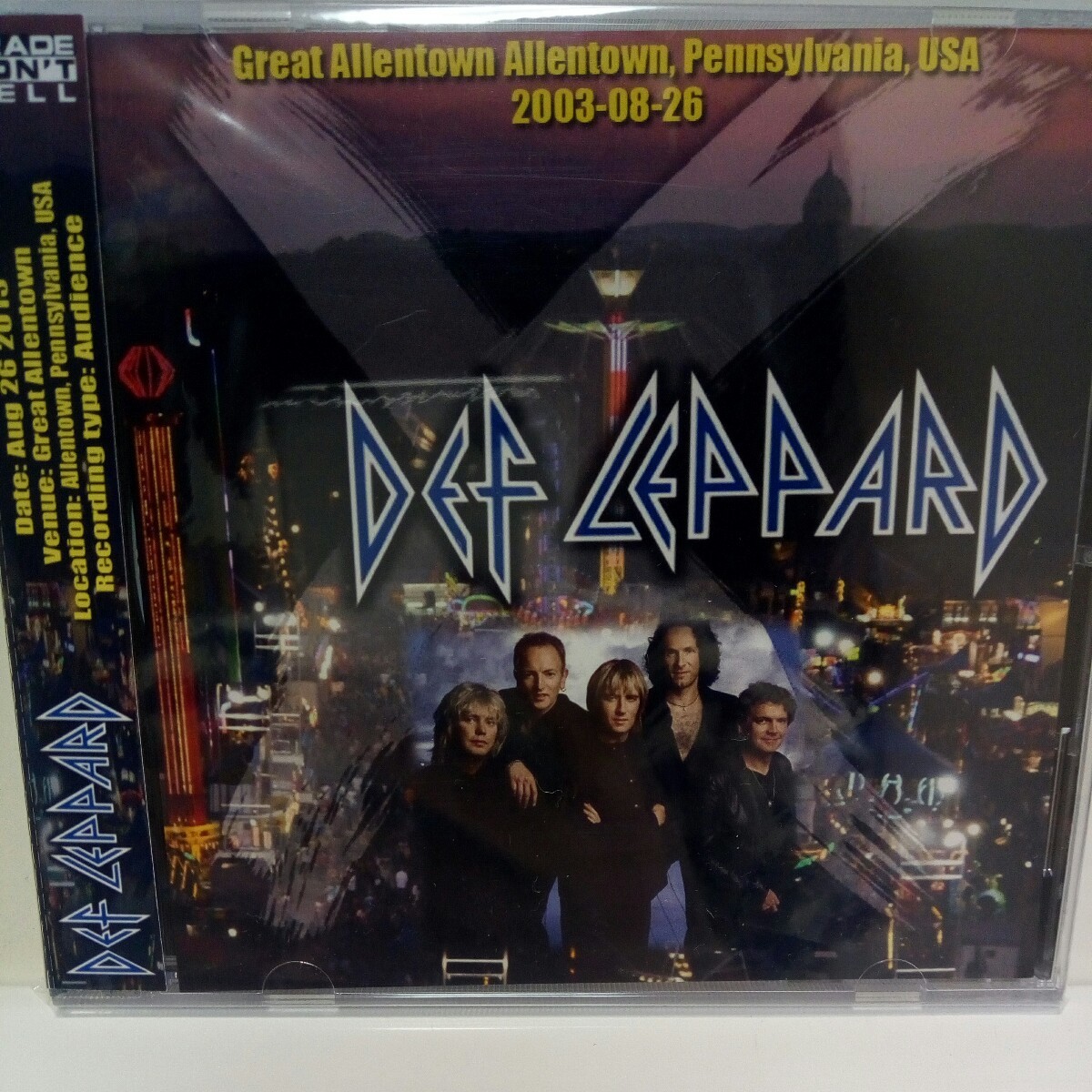 【目立った傷や汚れなし】DEF LEPPARD「GREAT ALLENTOWN ALLENTOWN,PENSYLVANIA,USA 2003 ...