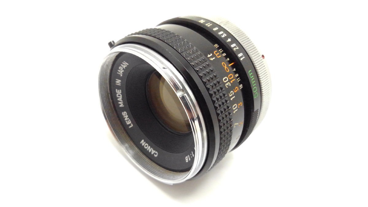 【やや傷や汚れあり】★ハローカメラ★4812 Canon FDマウント/ 50mm F1.8 (絞り.ピントリング動作OK)【:要清掃】動作品 ...