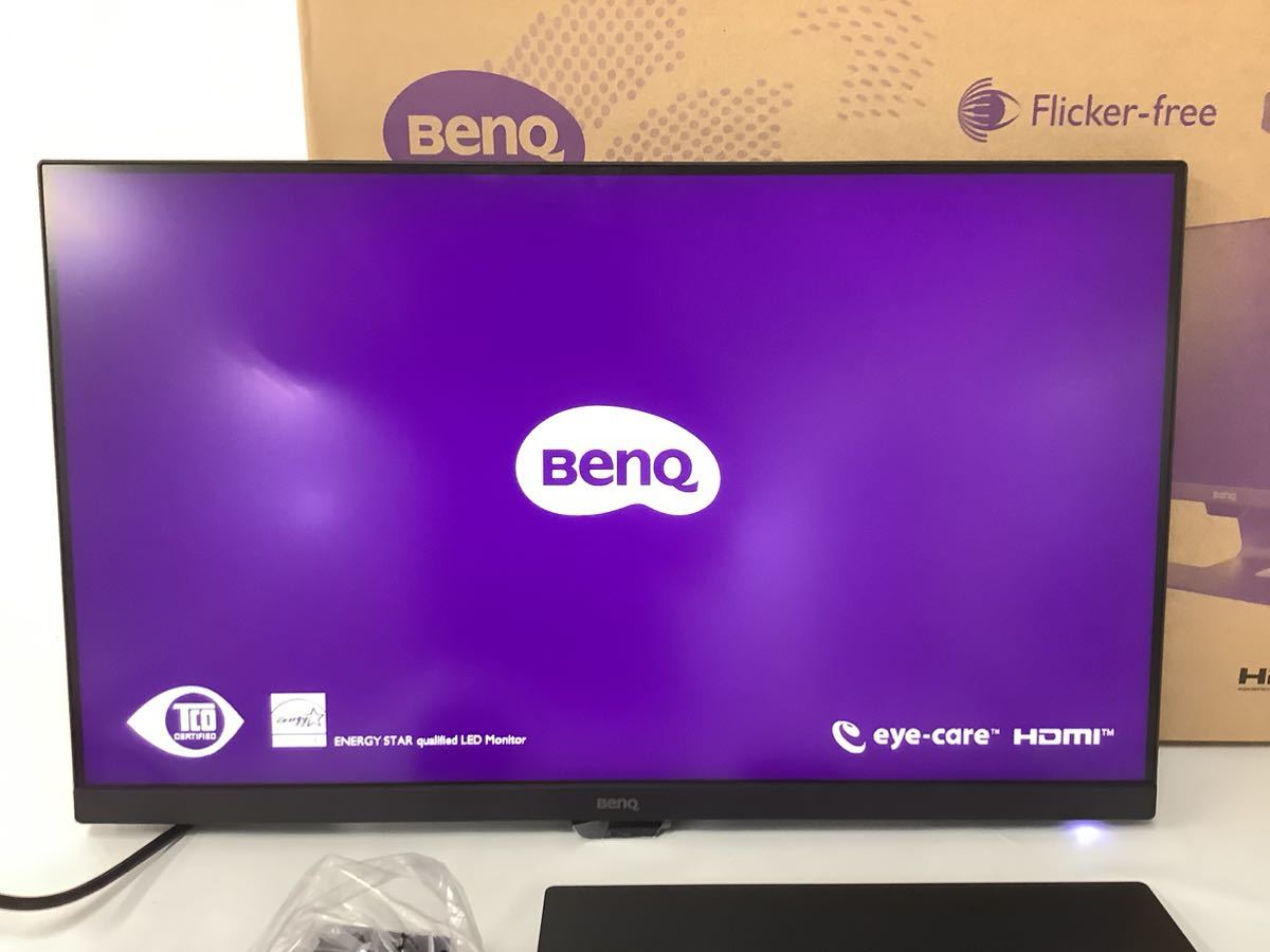 【傷や汚れあり】KN024-後a140 BenQ GW2780-B ベンキュー 27インチフルHD IPS液晶モニター 2022年製 DP/HDMI/D-SUB 箱他付属品あり 通電確認済みの ...