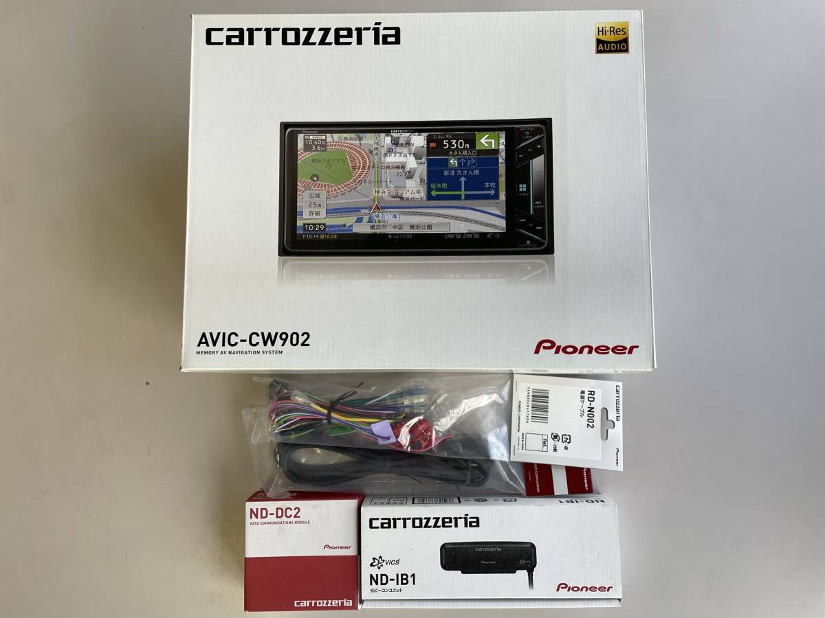 【未使用】1円～ カロッツェリア AVIC-CW902 新品未使用 200㎜ ND-DC2 ND-IB1 CD-U120RD-N002付 ...
