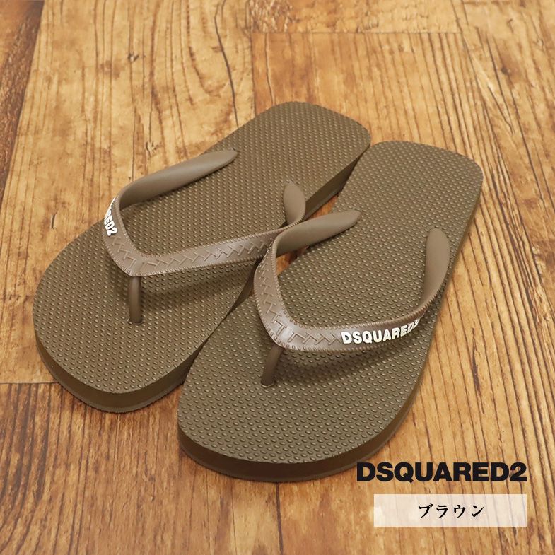 【未使用】1円/DSQUARED2/41(26-26.5cm)/ビーチ サンダル FFM0001 ロゴ ベーシック 定番 ビーサン 海水浴 ...