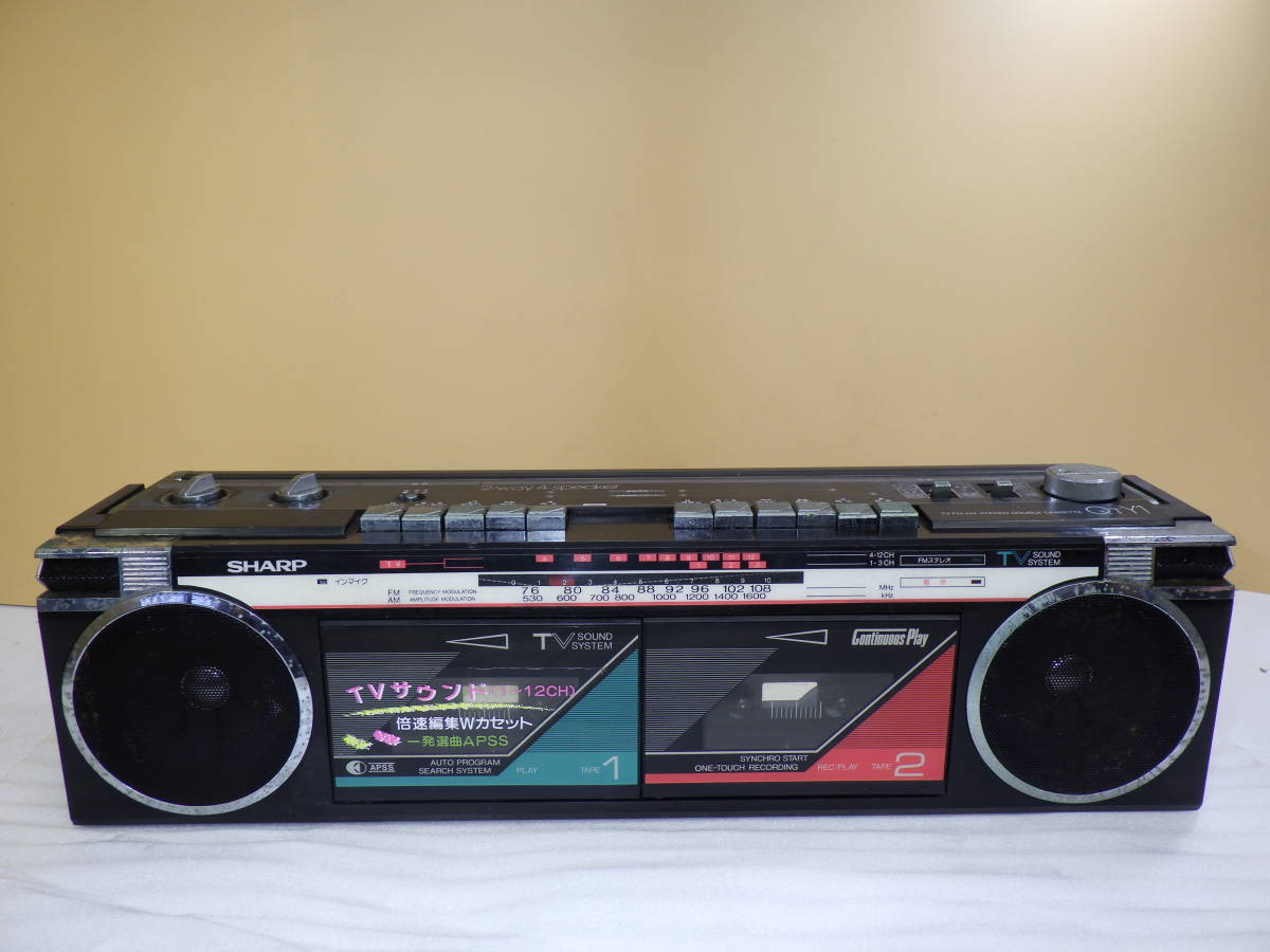 【やや傷や汚れあり】シャープ SHARP ラジカセ QT-Y1 昭和レトロ カセット テープ ラジオ 通電確認のみ # 1442W23の落札情報詳細 - ヤフオク落札価格検索 オークフリー