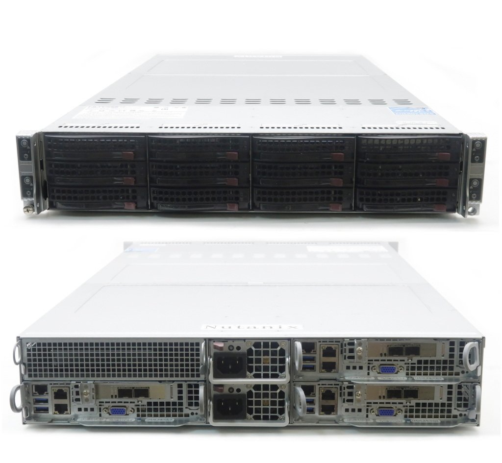 【傷や汚れあり】【沖縄不可】NUTANIX NX-1365-G5-2640 v4 3ノード搭載アプライアンスサーバー Xeon E5-2640 ...