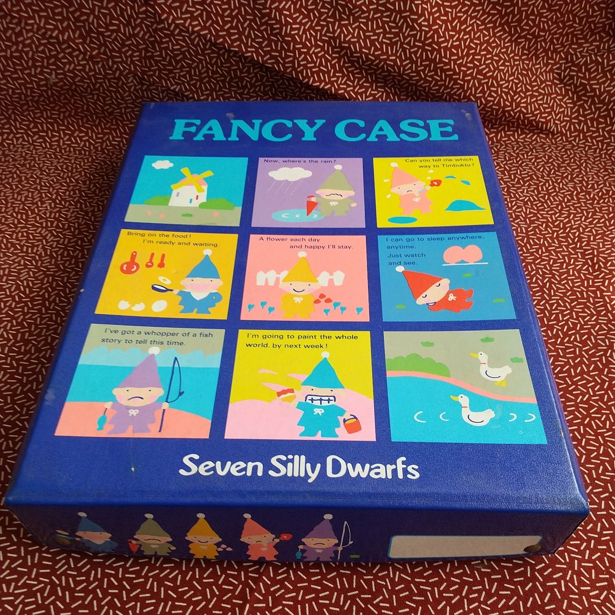 【傷や汚れあり】中古☆サンリオ、お道具箱、昭和レトロ、7人のこびと、 SANRIO Seven Silly Dwarfs 1979 、セブン ...