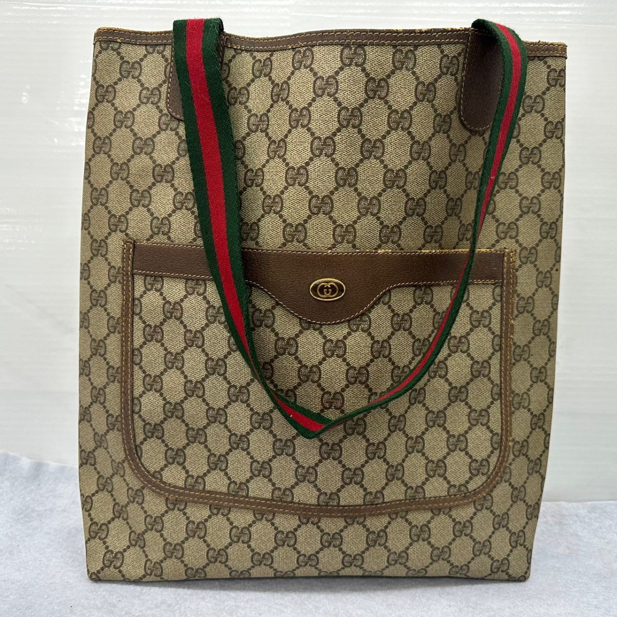 【傷や汚れあり】Y610-K44-2339 GUCCI グッチ 39.02.003 シェリーライン GG柄 ショルダーバッグ トートバッグ ...
