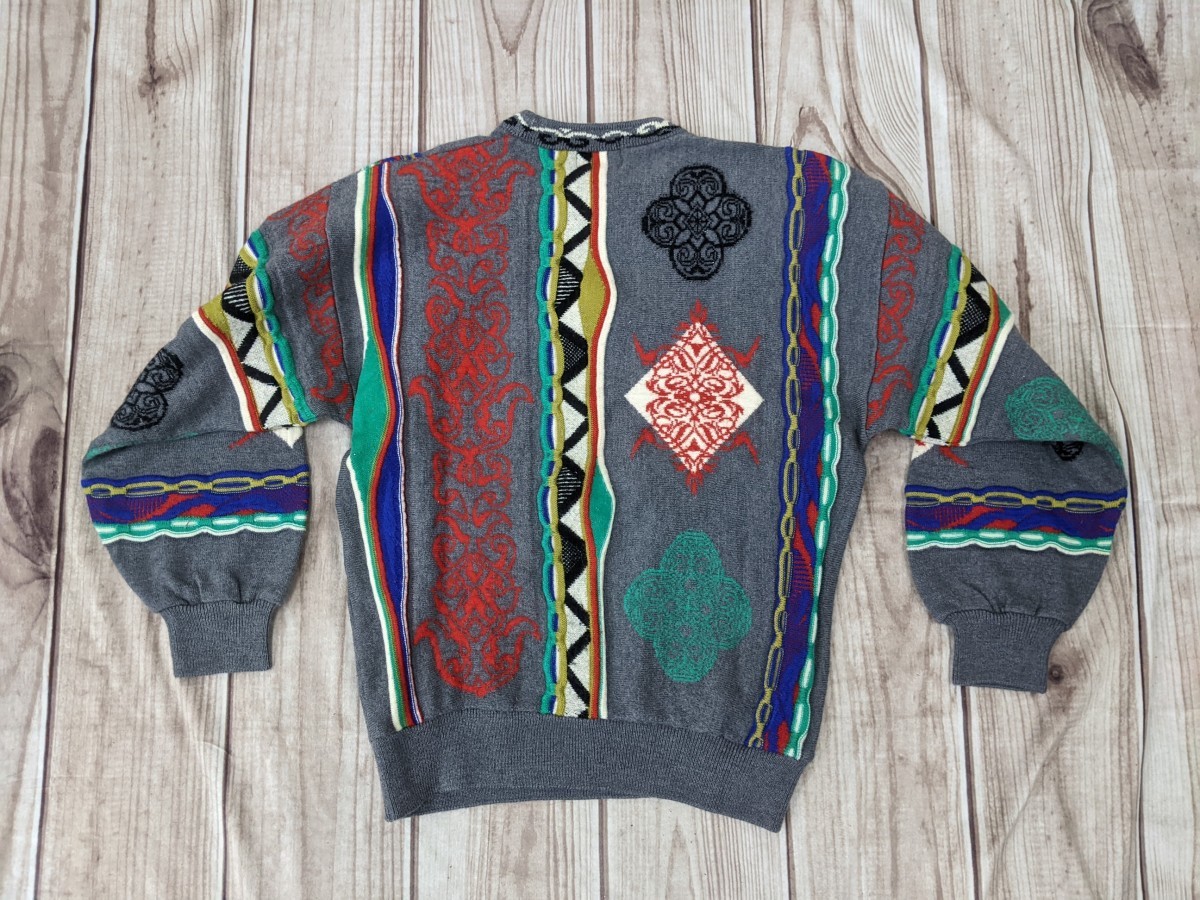 【目立った傷や汚れなし】3．Modighani 総柄 3D 立体 アラベスク文様 ニューウールニットセーター メンズM グレー赤マルチカラー 小杉産業y510の落札情報詳細 - Yahoo ...