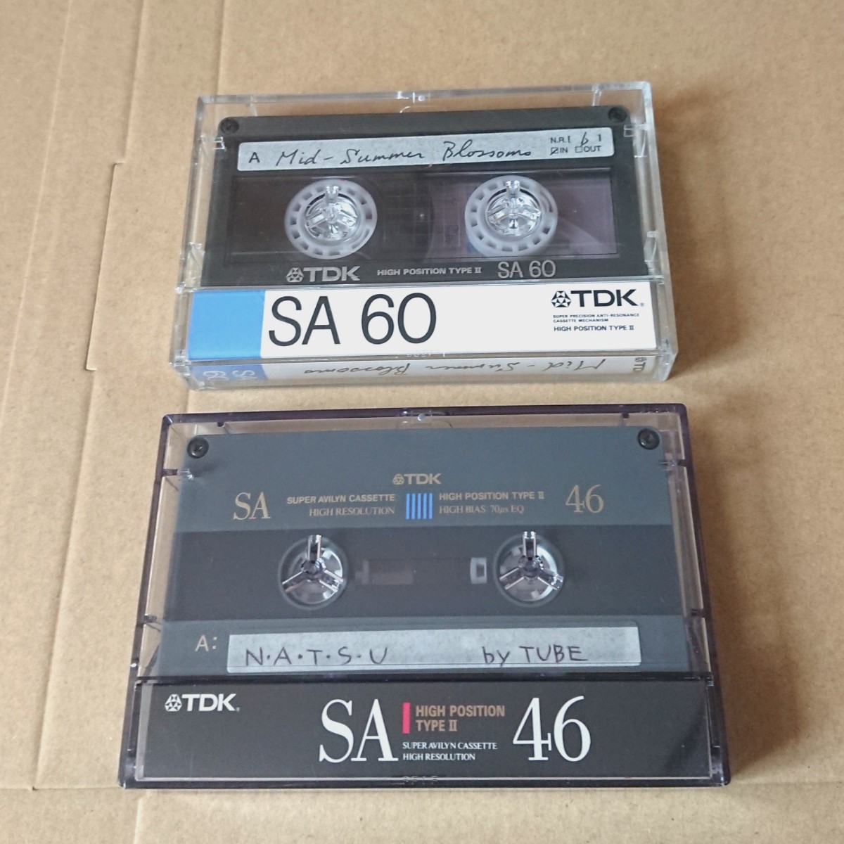 【やや傷や汚れあり】TDK カセットテープ ハイポジションテープ HIGH POSITION SA46×1本, SA60×1本 中古品の落札情報詳細 - ヤフオク落札価格検索 オークフリー