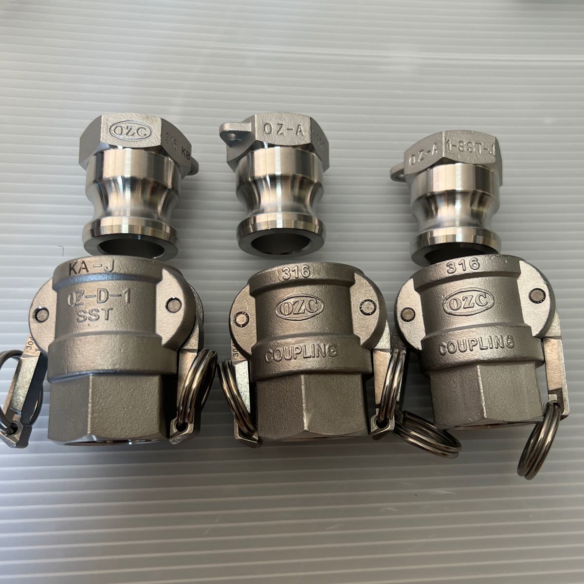 【未使用】小澤物産 ステンレス製 OZCレバーカップリングロック ねじ込みカプラーとアダプター OZ-A OZ-D 25A 1インチ 各3セット SUS316の落札情報詳細 - Yahoo ...