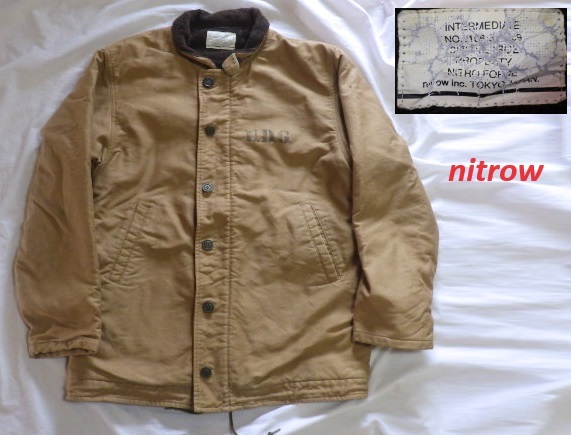 【目立った傷や汚れなし】nitrowナイトロウNー1デッキジャケットXL★ミリタリーの落札情報詳細 - ヤフオク落札価格検索 オークフリー
