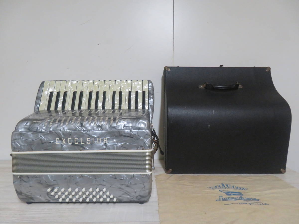 【やや傷や汚れあり】希少! エキセルシャー EXCELSIOR model NO.536 アコーディオン イタリア製 現存する貴重な1台 ハードケース付き 追加画像有りの落札情報詳細 ...
