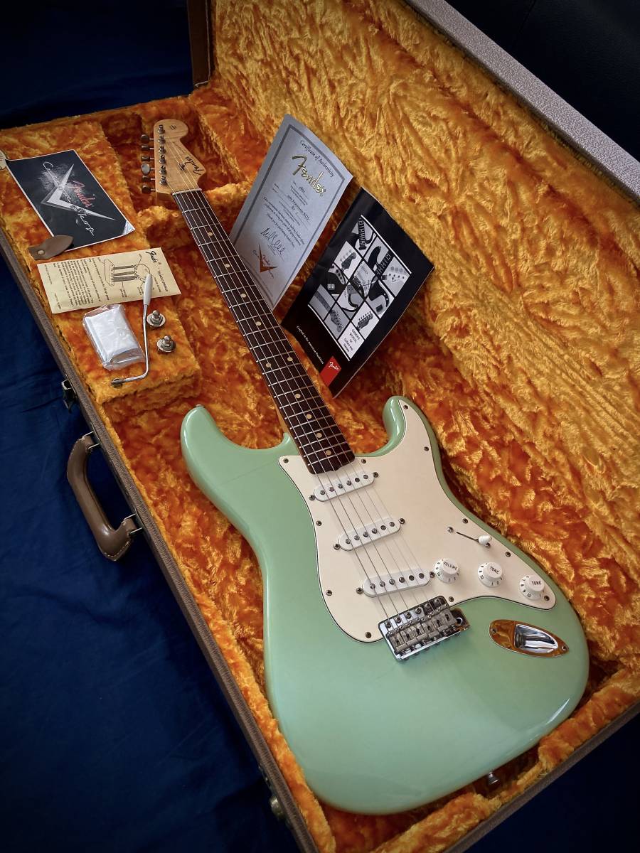 【目立った傷や汚れなし】2001年製 フェンダー カスタム ショップ '60 ストラトキャスター ダフネブルー Stratocaster DaphneBlue Char Jeff Beckの ...