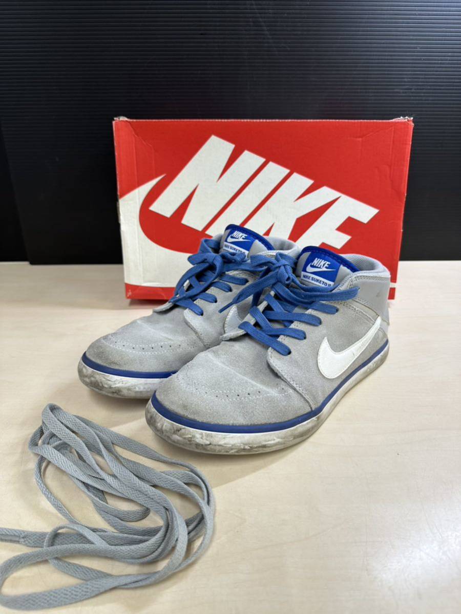 【中古】☆NIKE SUKETO Ⅱ ナイキ スケート2 スニーカー 26cm 654488-261 グレー 灰色 15年製造の落札情報詳細 ...