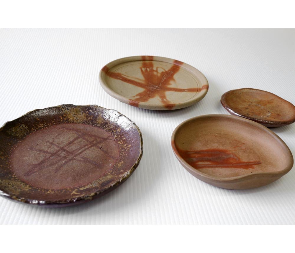 【未使用に近い】多作家 備前焼 皿 4点セット 岩本孝志 岡本碧山 見附文雄 備州窯 手造 丸皿[G271]の落札情報詳細 - Yahoo!オークション落札価格検索 オークフリー