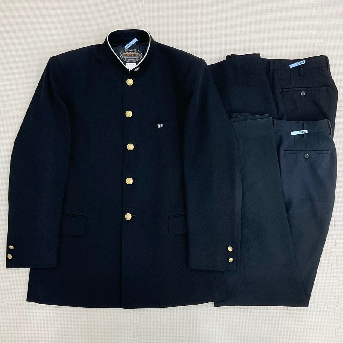 【傷や汚れあり】U314/S1030(中古)福岡県 北筑高校 男子制服3点 /校章マーク/大きめ/185A/W76/学ラン/夏冬ズボン/黒/ラウンドカラー/学生服/SCHOOLTIGERα/の ...