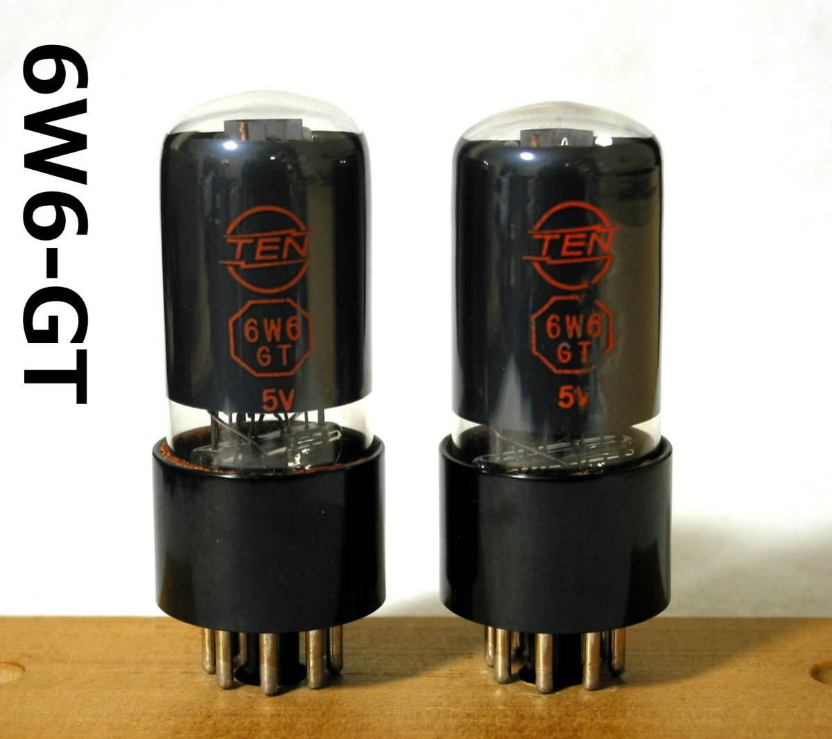 【未使用に近い】【元箱付】TEN 6W6-GT（6W6GT）／電力増幅用ビーム管 真空管／2本セット（同一ロット） 元気度チェック＆試聴テスト ...