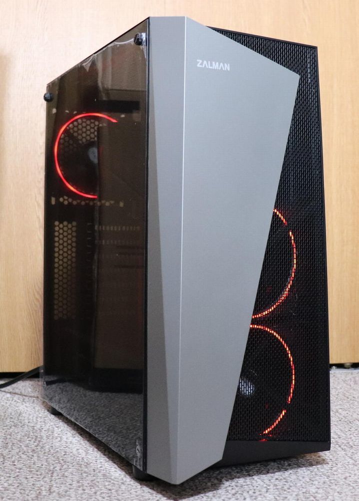 【目立った傷や汚れなし】自作PC i7-8700K ZALMAN S4 Plus新品ケース NVMe512G HDD2TB DDR4-32G 赤LED-FAN Windows11Pro ...