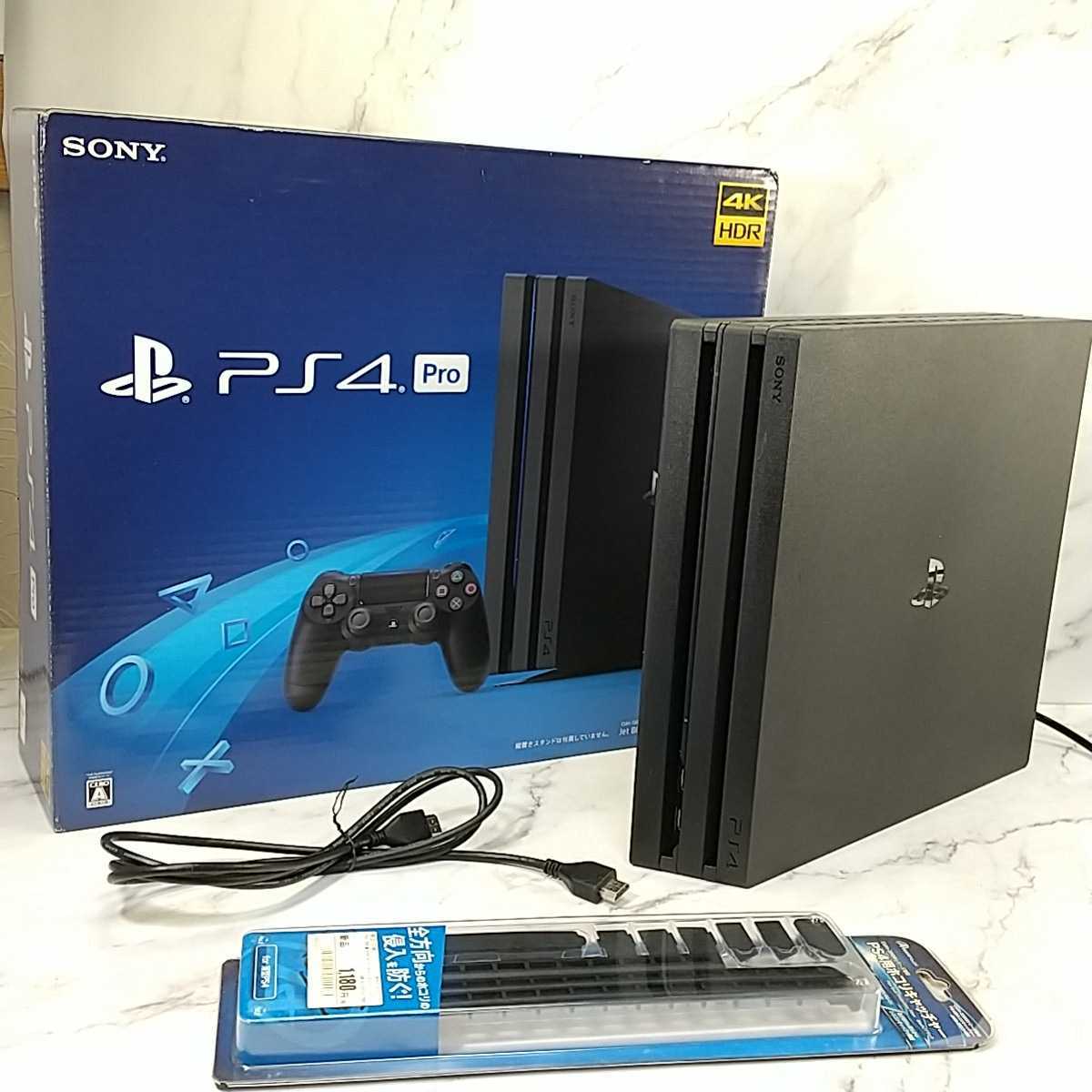 【やや傷や汚れあり】517 同梱NG SONY PlayStation4 PS4 Pro CUH-7200C B01 HDD 2TB ジェットブラック 元箱 ソニー プレイステーション4 ...