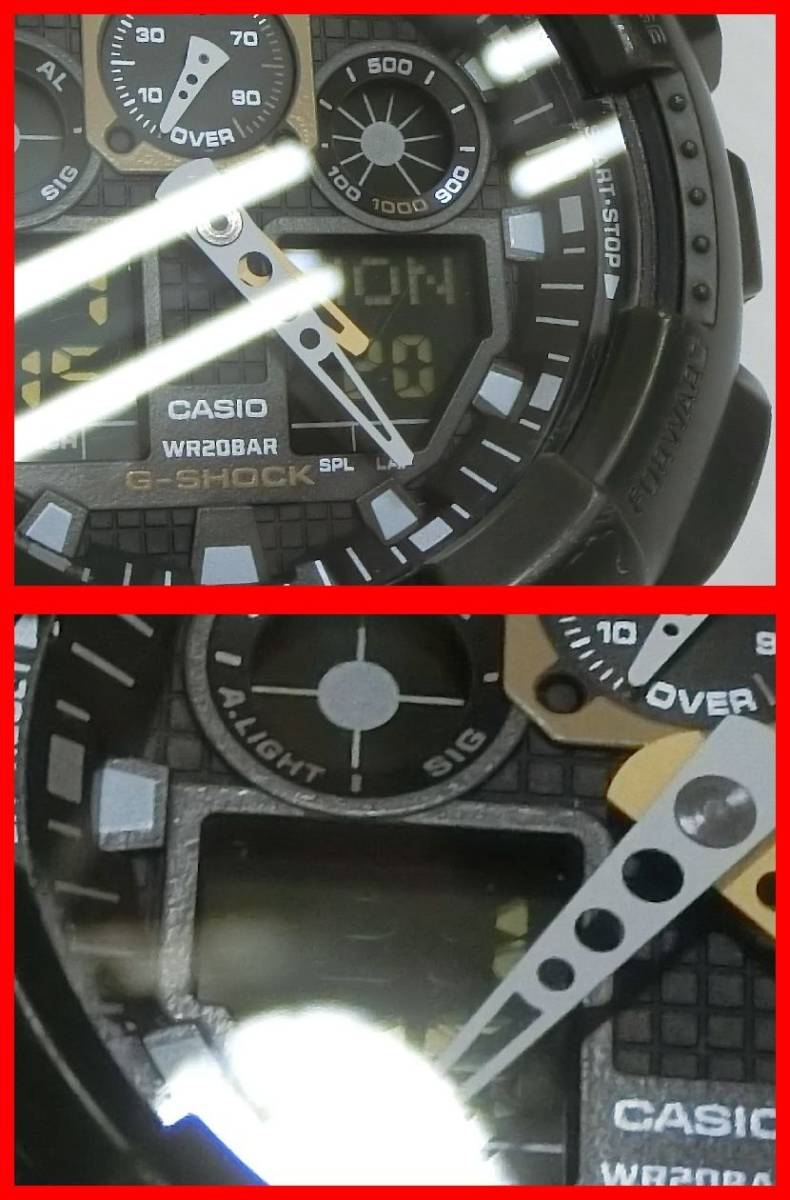 【やや傷や汚れあり】2401★F-1588★CASIO G-SHOCK GA-100MC 腕時計 クォーツ オリーブグリーン ミリタリーベルト ...