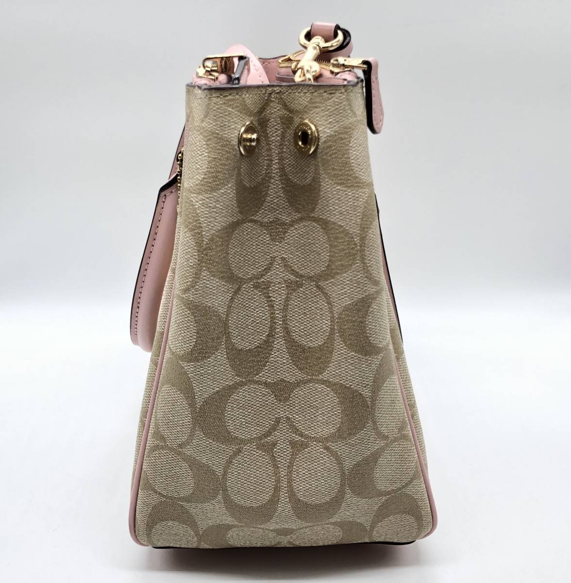 【目立った傷や汚れなし】美品 COACH コーチ F67026 シグネチャー PVC レザー 2WAY クロスボディ ショルダー ハンドバッグ ...