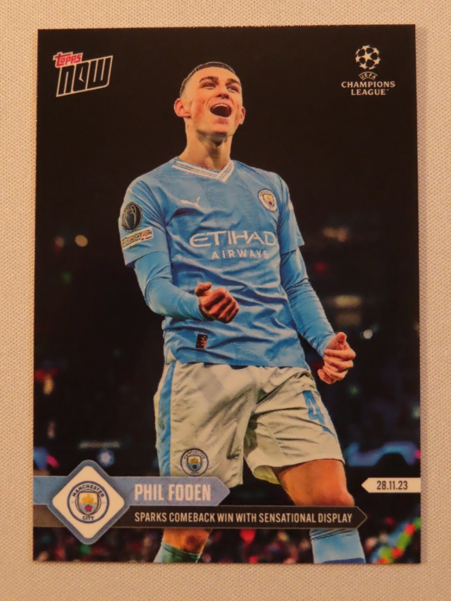 【未使用】topps now カード フィル・フォーデン Phil Foden #066 トップスナウ UCL 2023-24 Card ...