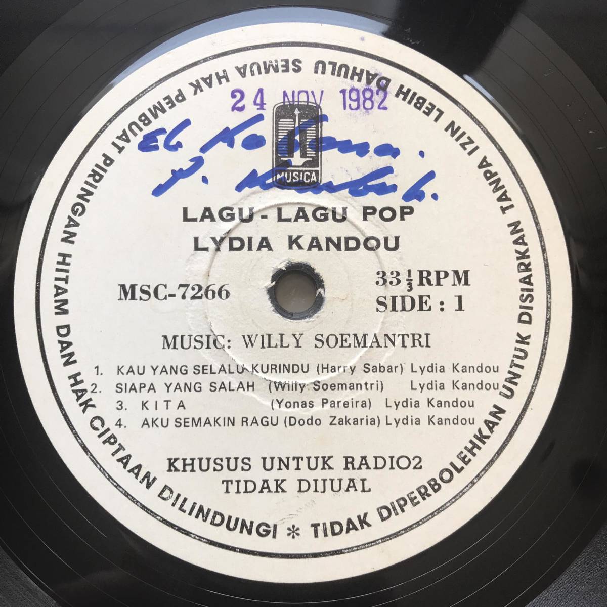 【やや傷や汚れあり】LP インドネシア「 Lydia Kandou 」Indonesia Tropical Urban City Jazzy Mellow Funk Synth Pop 80 ...