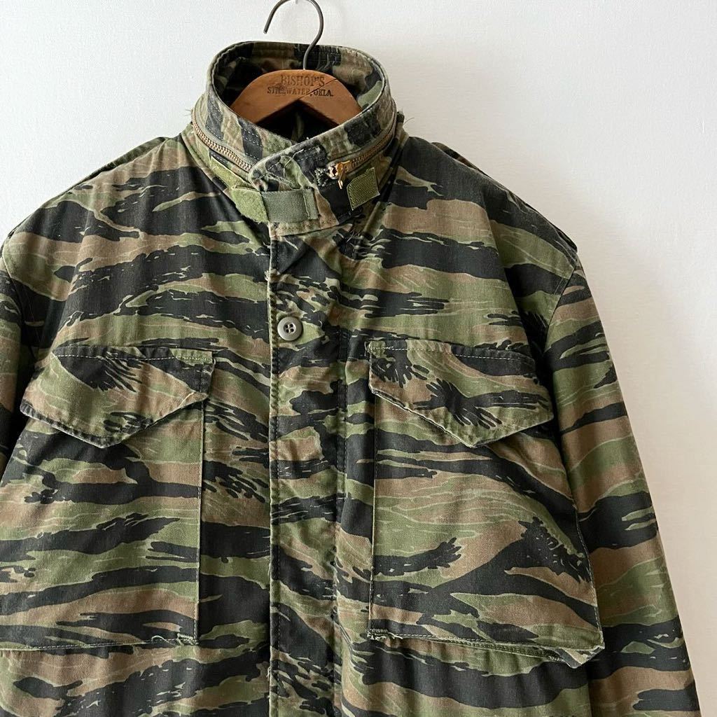 【目立った傷や汚れなし】80s 米軍 タイガーストライプ M65 フィールドジャケット XS-R USA製 ビンテージ 80年代 ミリタリー タイガーカモ 迷彩 ヴィンテージの落札情報詳細 ...