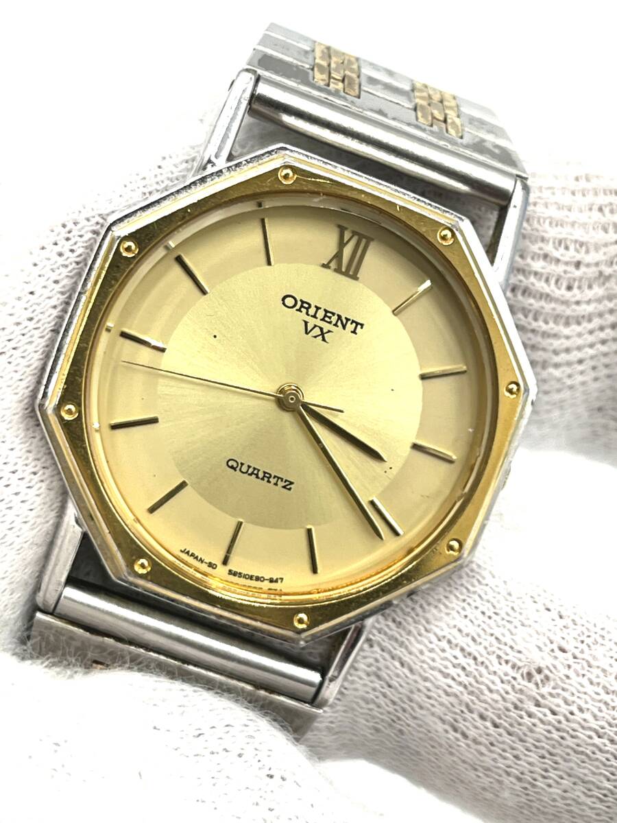 【やや傷や汚れあり】【電池切れ】ORIENT オリエント 腕時計 クォーツ 5850E9-00 ゴールド 八角形 ケース：2.7 の落札情報詳細 - Yahoo!オークション落札価格検索 オークフリー