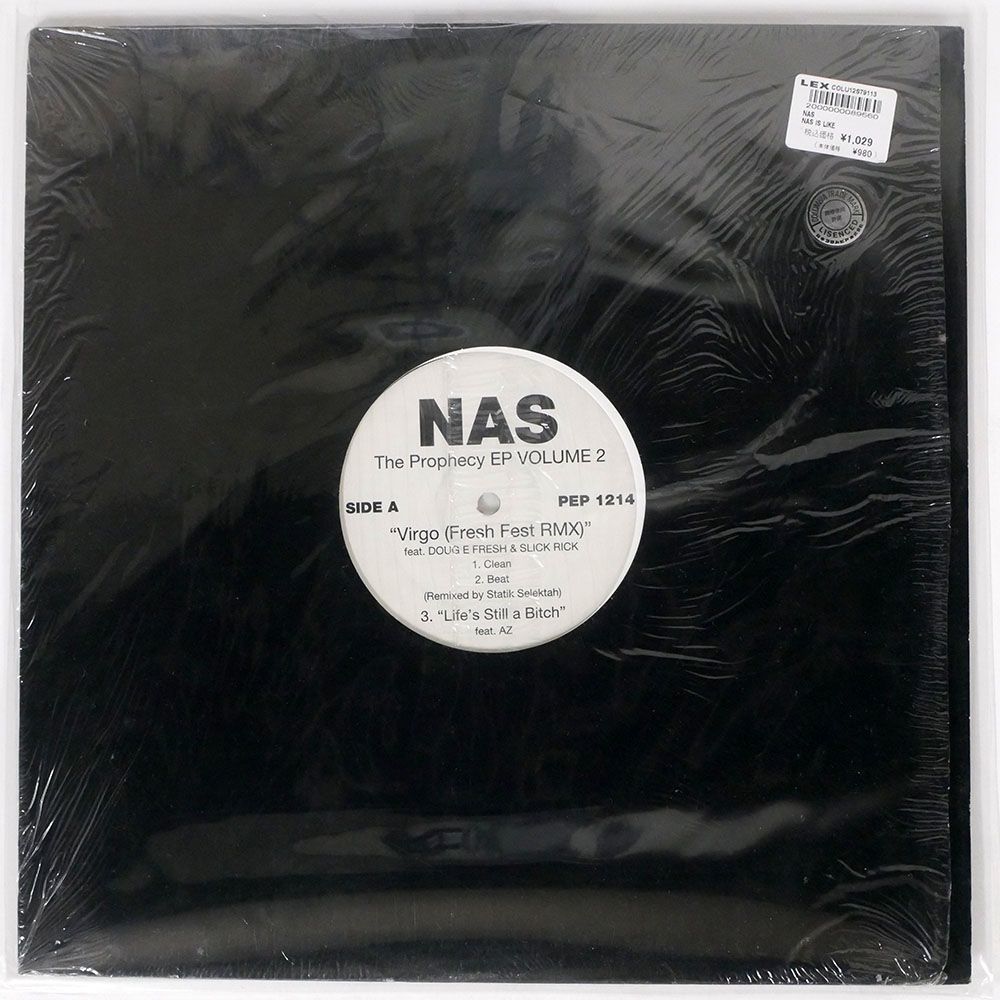 【目立った傷や汚れなし】米 NAS/PROPHECY EP VOLUME 2/NOT ON LABEL (NAS) PEP1214 12の落札 ...