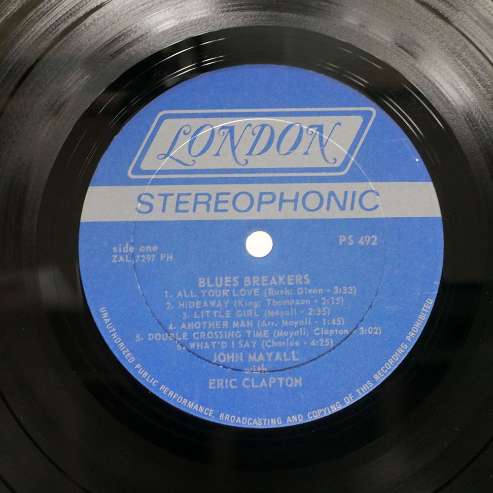 【やや傷や汚れあり】JOHN MAYALL/BLUES BREAKERS/LONDON PS492 LPの落札情報詳細 - ヤフオク落札価格 ...