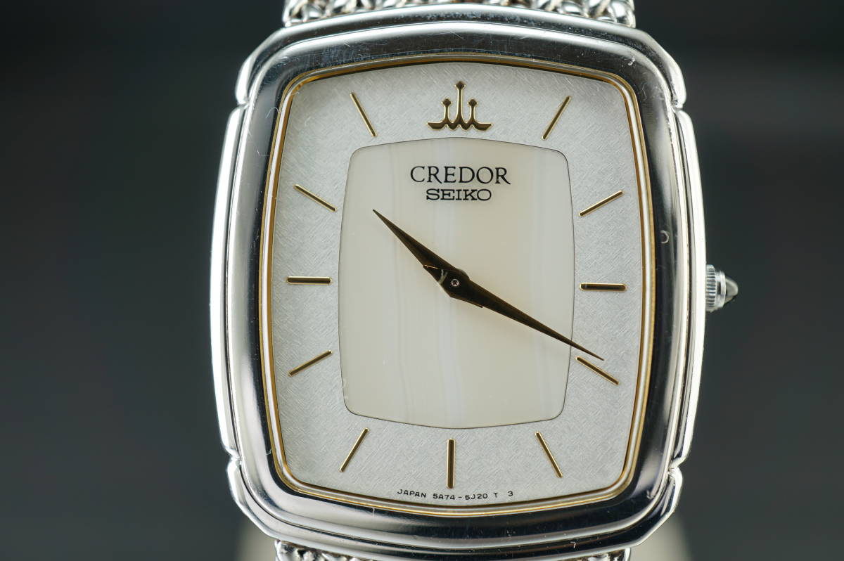 【やや傷や汚れあり】良品♪【B1/20-18 A06】★SEIKO/セイコー クレドール 5A74-3D20 クオーツ メンズ 電池交換済み稼働品★の落札情報詳細 - Yahoo!オークション ...