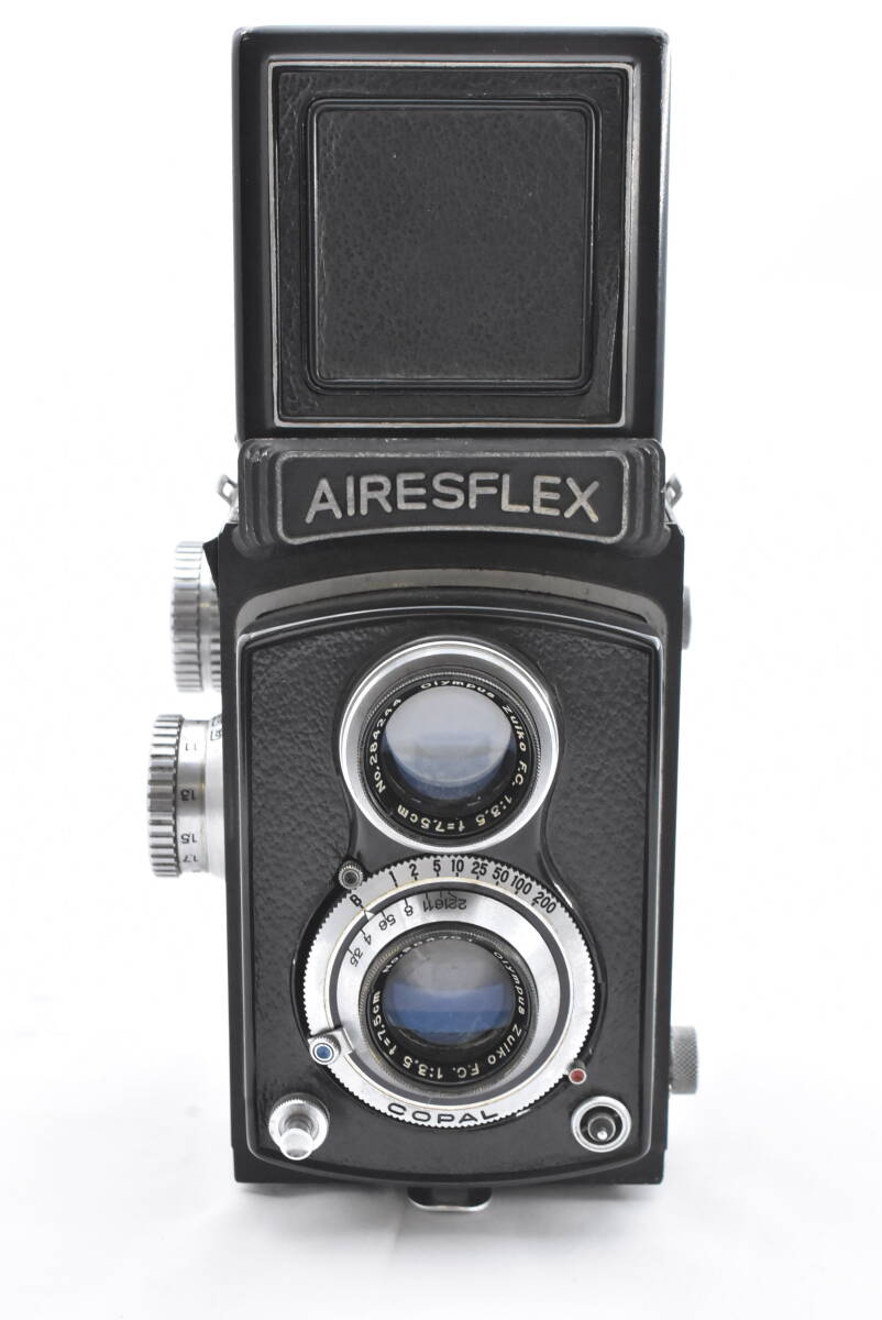 【目立った傷や汚れなし】AIRESFLEX アイスフレックス Olympus zuiko 75mm f4.5 二眼レフカメラ (t5818)の ...