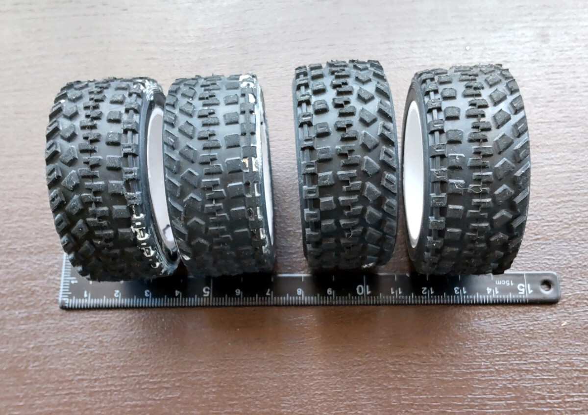 【やや傷や汚れあり】【稀少】ラリーブロックタイヤ＆ホイール 1/10 ラジコン (MF-01X/M07/M08/M05/M06等へ)の落札情報詳細 - ヤフオク落札価格検索 オークフリー