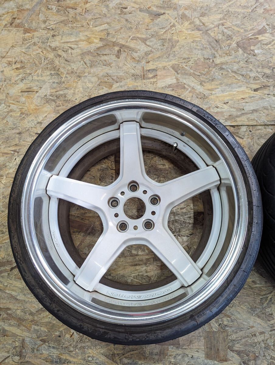 【傷や汚れあり】【希少！】WORK エモーション T5R 2P 18インチ 10J−7 PCD114.3 5穴 5H 深リム ドリケツ ...