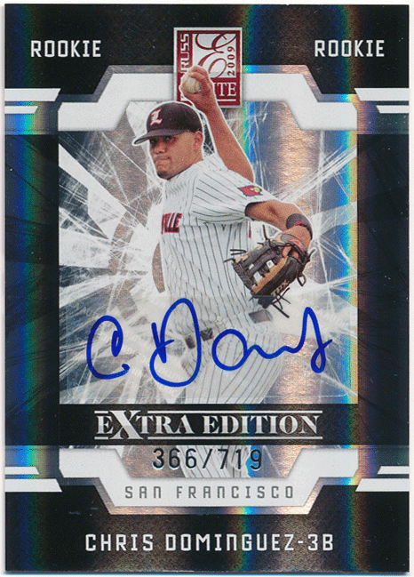 【やや傷や汚れあり】☆ Chris Dominguez MLB 2009 Donruss Elite Extra Edition RC Rookie Auto 719枚限定 直筆サイン ...