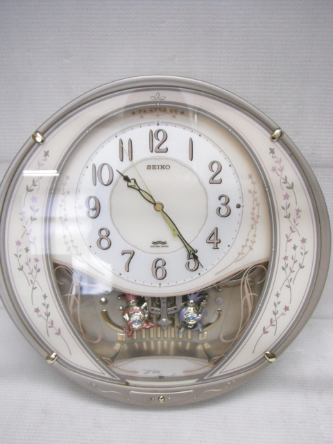 【やや傷や汚れあり】SEIKO セイコー ウェーブシンフォニー AM226G 電波掛け時計 ピエロ からくり時計 動作確認済 E3-cの落札 ...