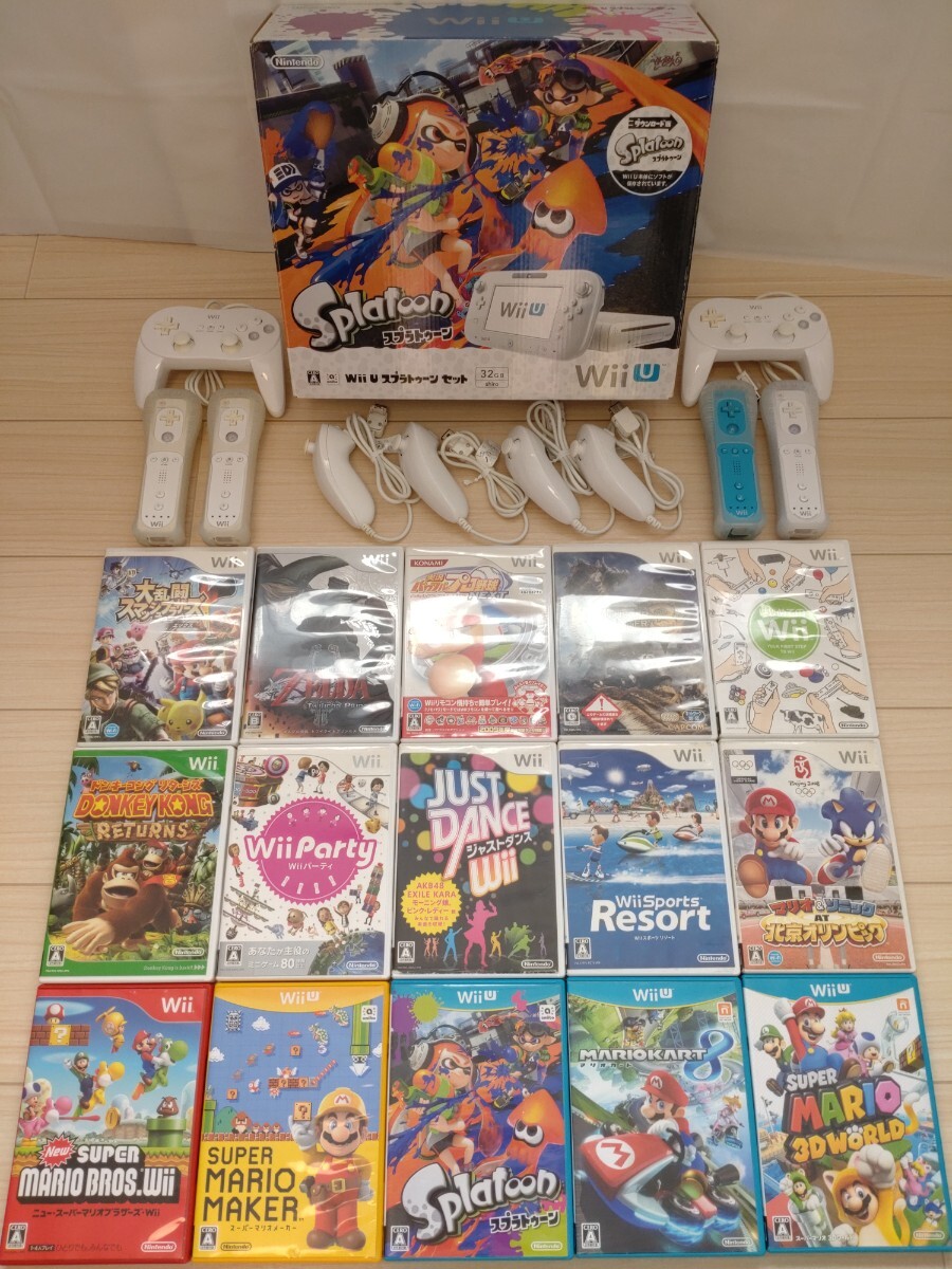 【やや傷や汚れあり】1円～ Nintendo 任天堂 Wii U 本体 32GB （シロ） ソフト まとめ ヌンチャク リモコンプラス センサーバー セットの落札情報詳細 - Yahoo ...