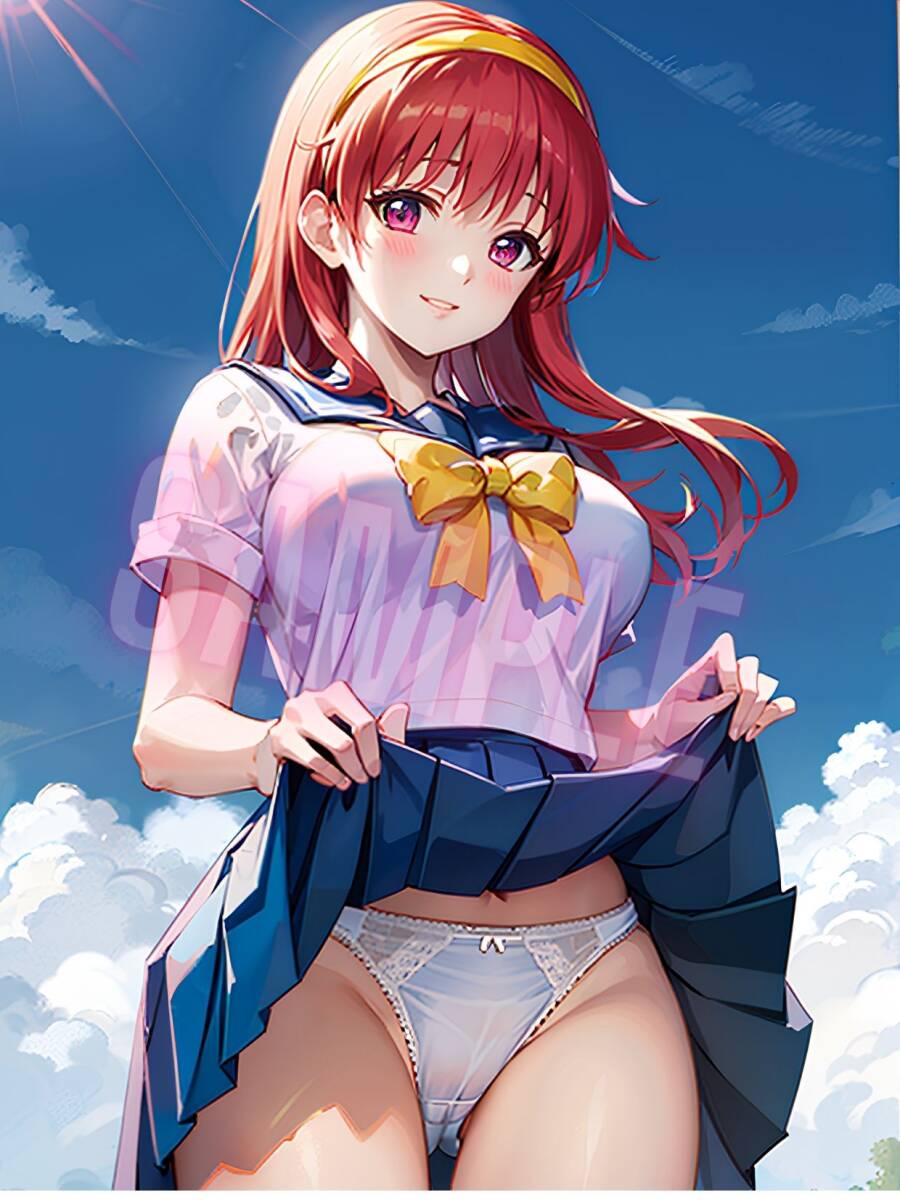 【未使用】ときめきメモリアル 藤崎詩織 4 パンチラ 体操着 同人 ポスター A4 サイズ 光沢 イラスト アニメ グラビア ファンアート 4459