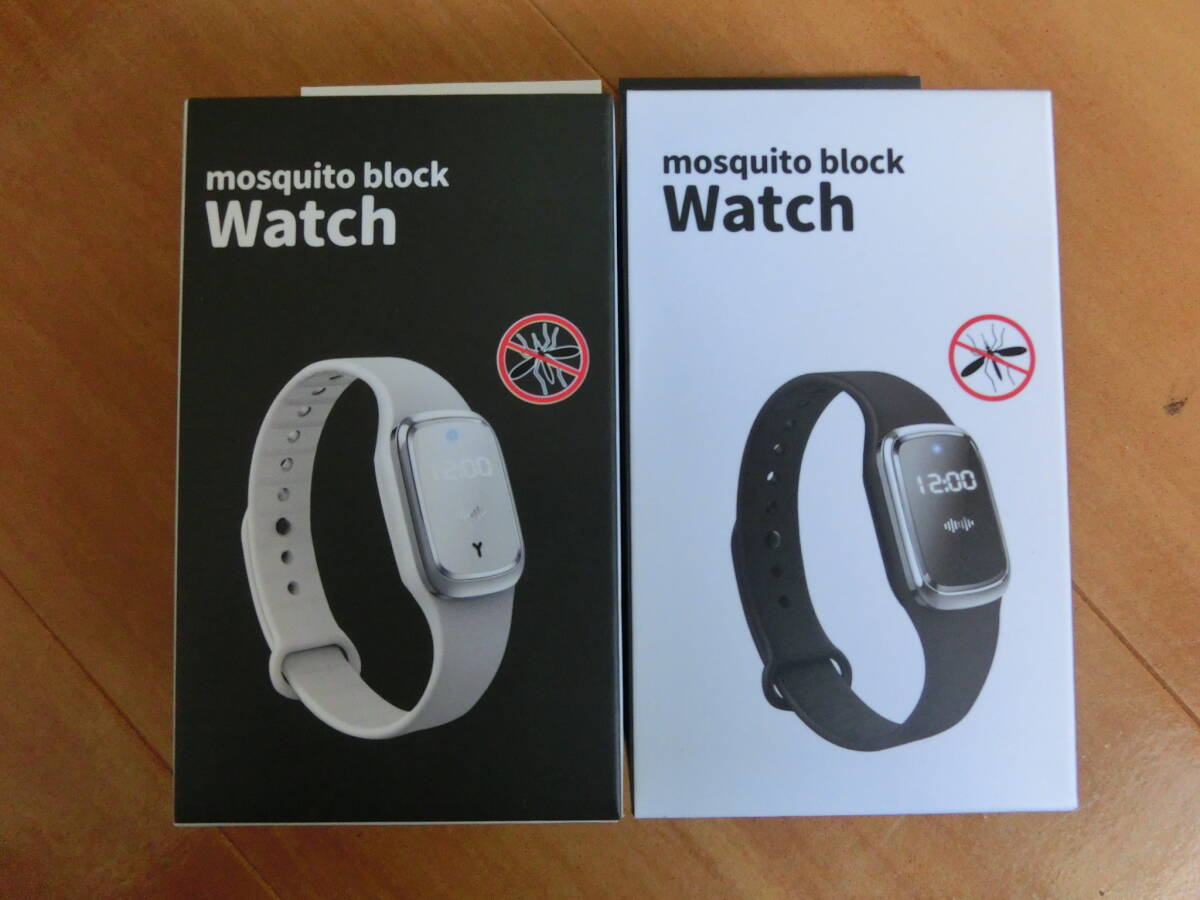 【未使用】未使用品 保管品 mosquito block Watch モスキートブロックウォッチ ブラック・ホワイト 虫よけ 腕時計 BES ...