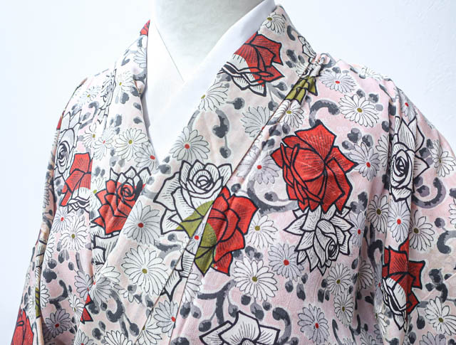 【やや傷や汚れあり】《京都一輝堂》【着物】アンティーク 小紋 お洒落 薔薇文 身丈約150.5cm 裄丈約63.5cm 24Z-722の落札情報詳細 - Yahoo!オークション落札価格検索 ...