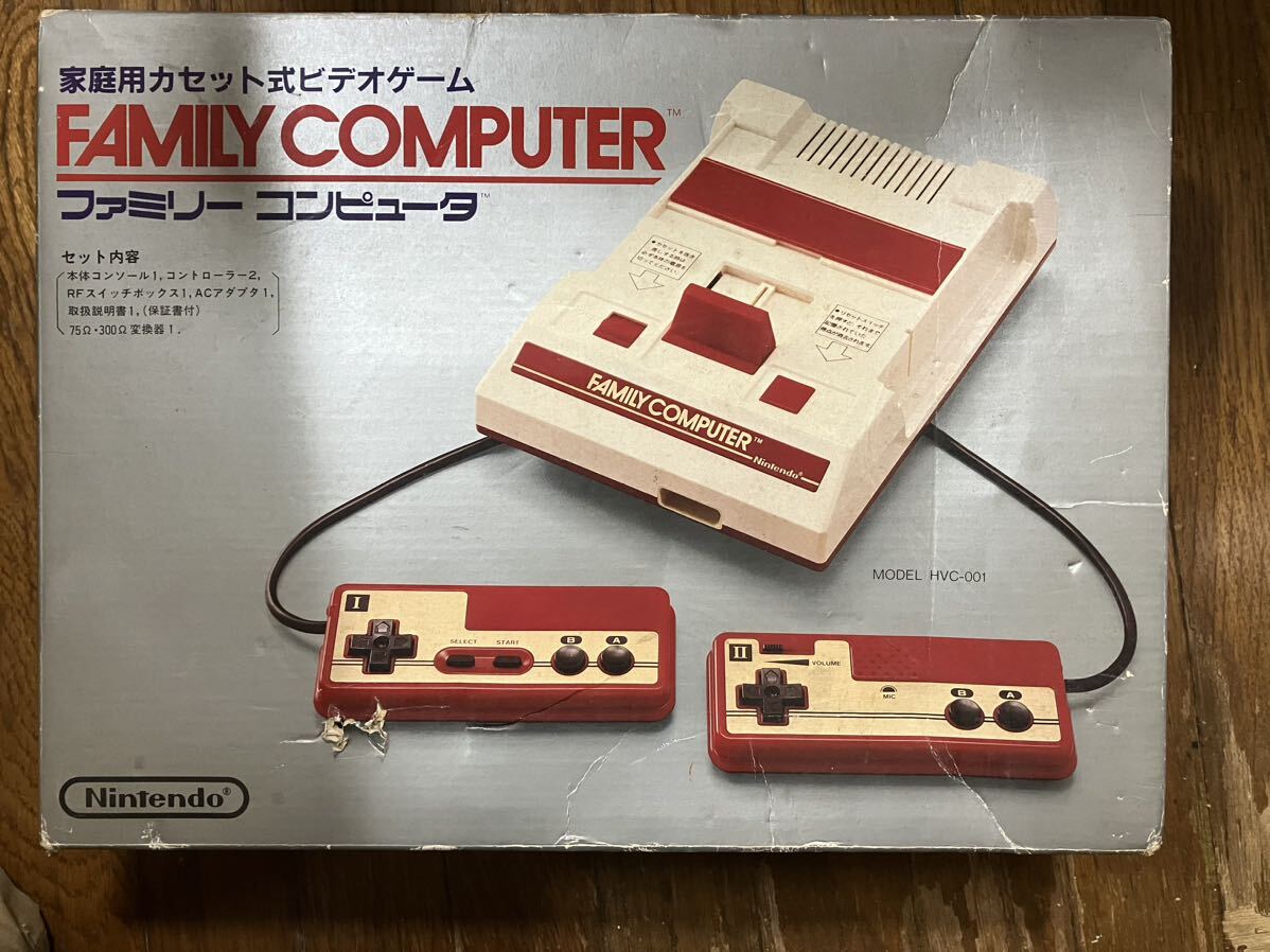 【全体的に状態が悪い】箱付 任天堂 Nintendo FC ファミリーコンピュータ ファミコン 本体 HVC-001 HVC-002 ...